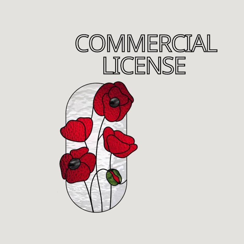Stained Glass Poppy - Etsy