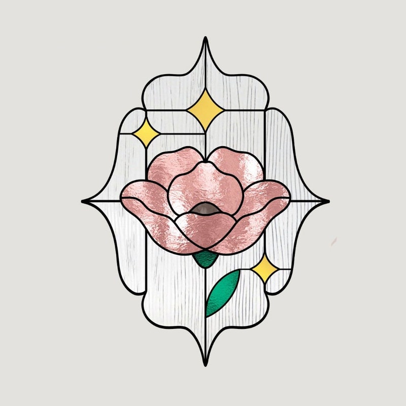 Stained Glass Poppy - Etsy