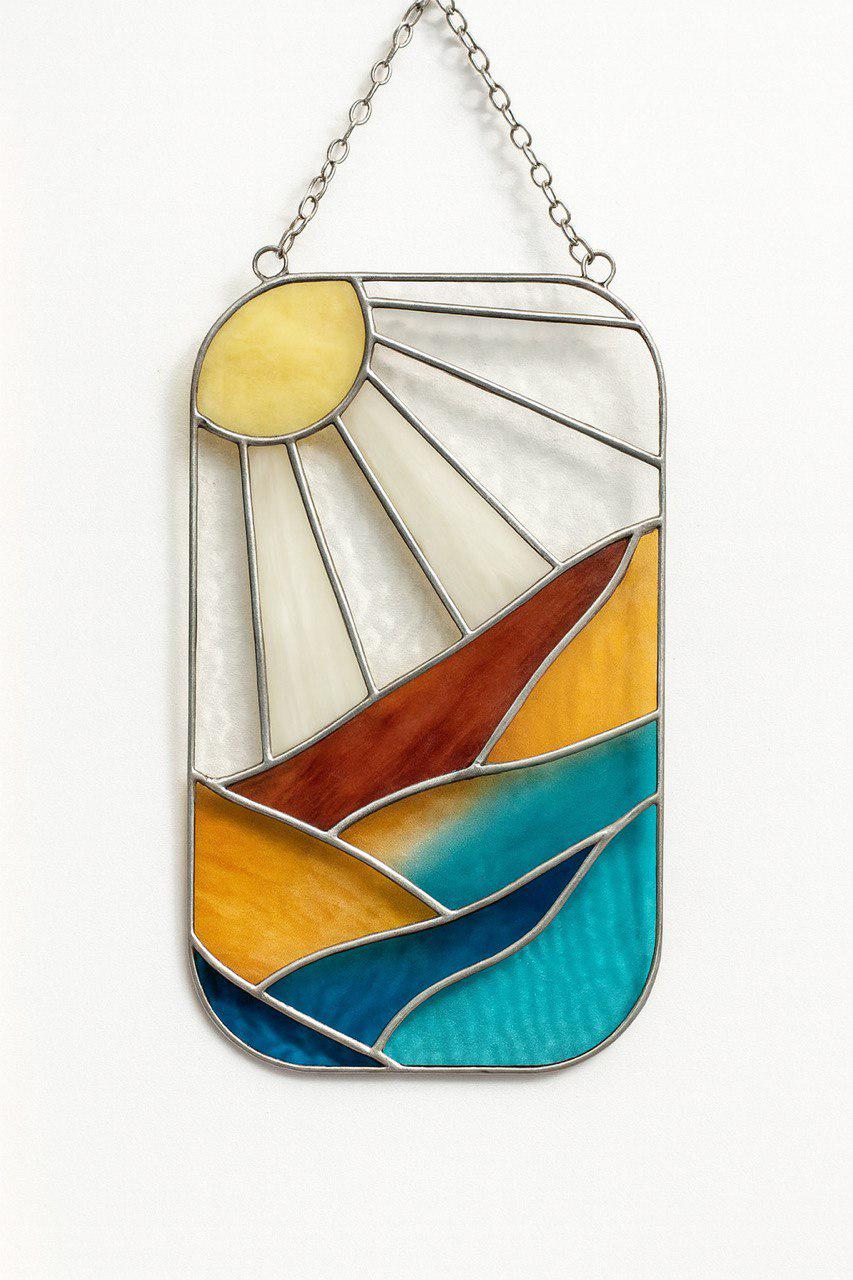 Sun Stained Glass Pattern Beginner DIY Suncatcher Window Decor ...