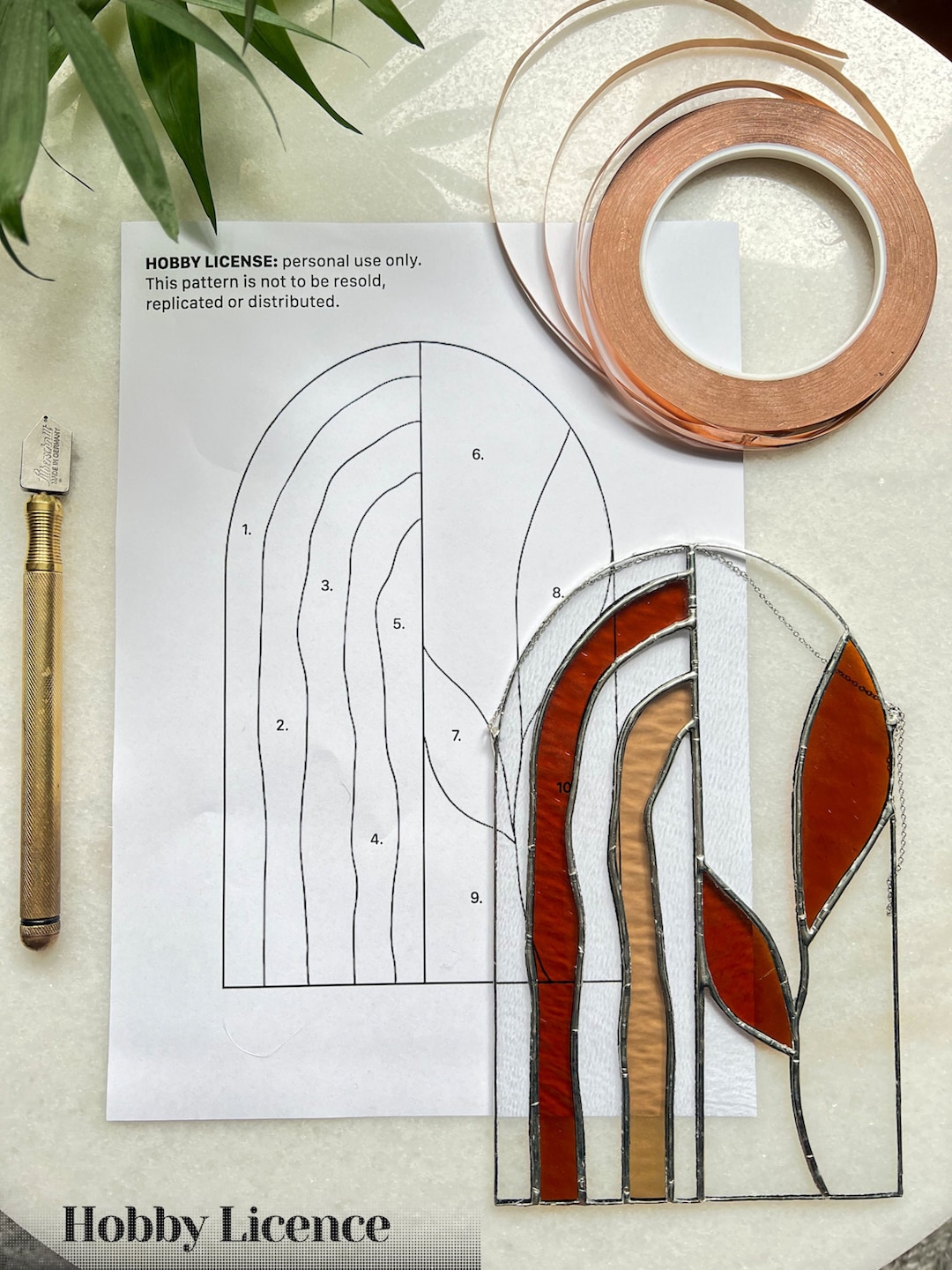 Stained Glass Patterns Beginner, DIY Stained Glass Panel, Boho ...