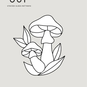 Stained Glass Mushroom Pattern Beginner Pattern Digital - Etsy