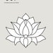 Lotus Pattern Stained Glass Pattern Flower Beginner Pattern DIY Stained ...