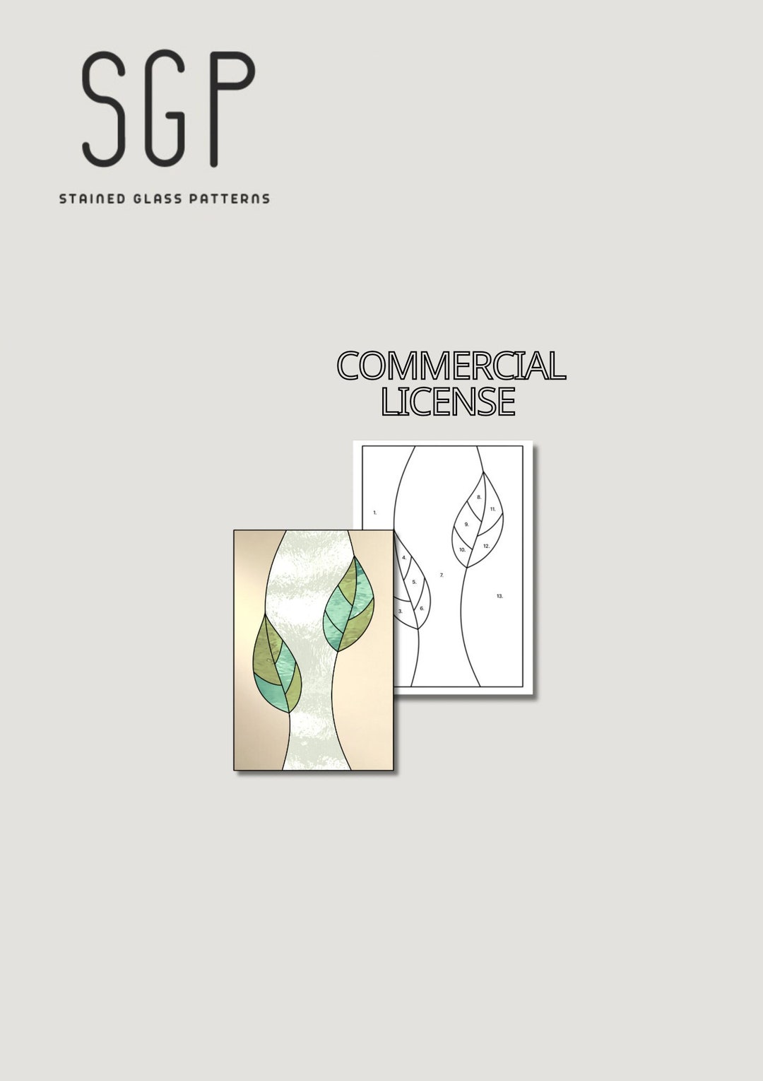 Leaf Stained Glass Pattern: Beginner DIY Suncatcher (digital Download ...