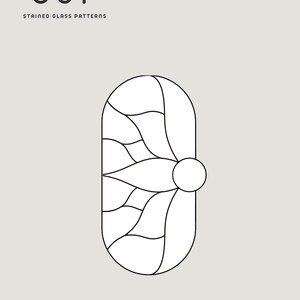 Boho Stained Glass Pattern DIY Stained Glass Beginner Pattern Glass ...