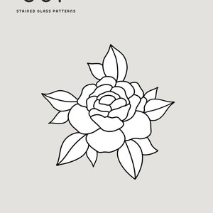 Peony Stained Glass Pattern: Beginner DIY Boho Flower (PDF Pattern) - Etsy