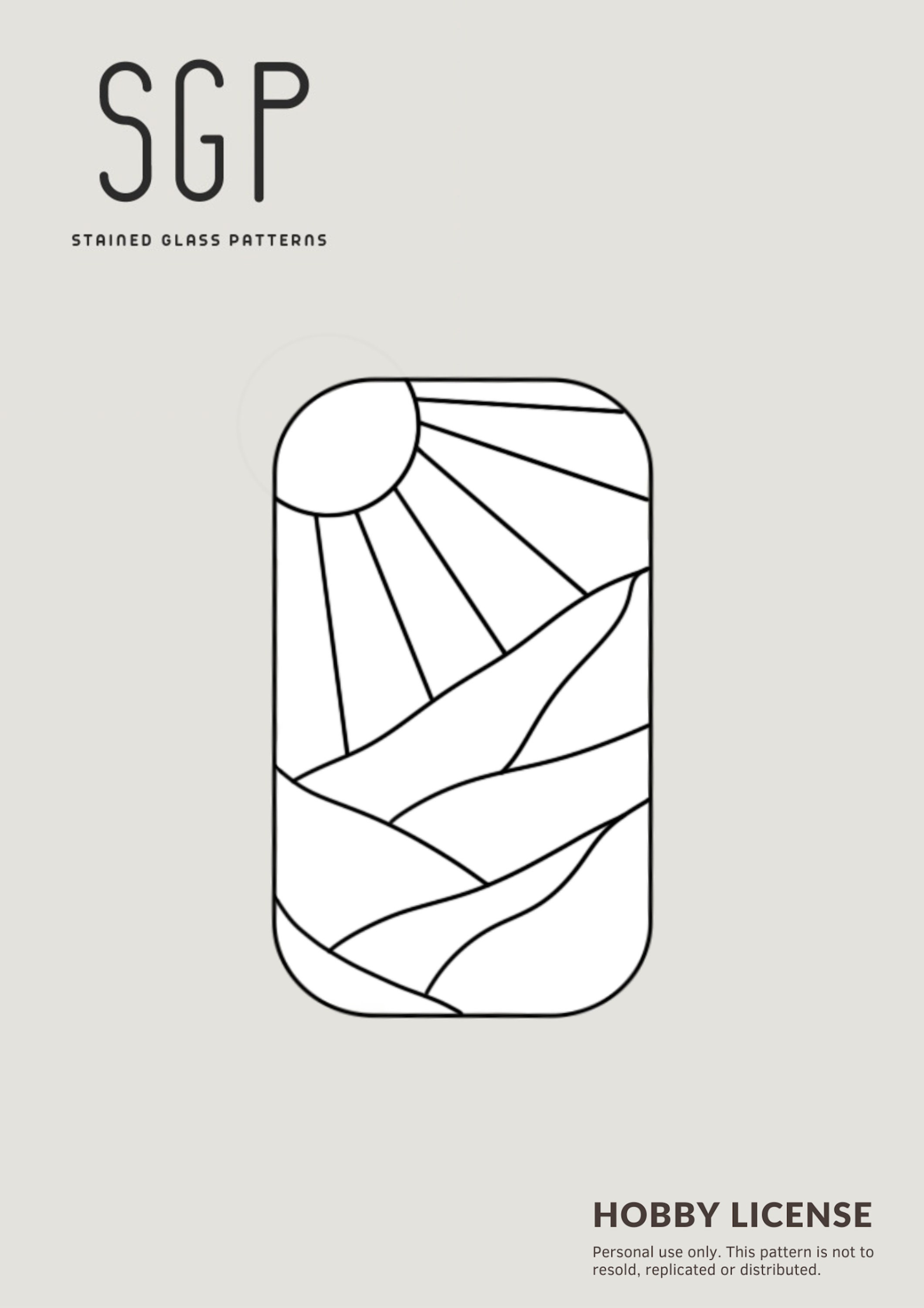 Stained Glass Patterns Sun Pattern Beginner Pattern DIY - Etsy