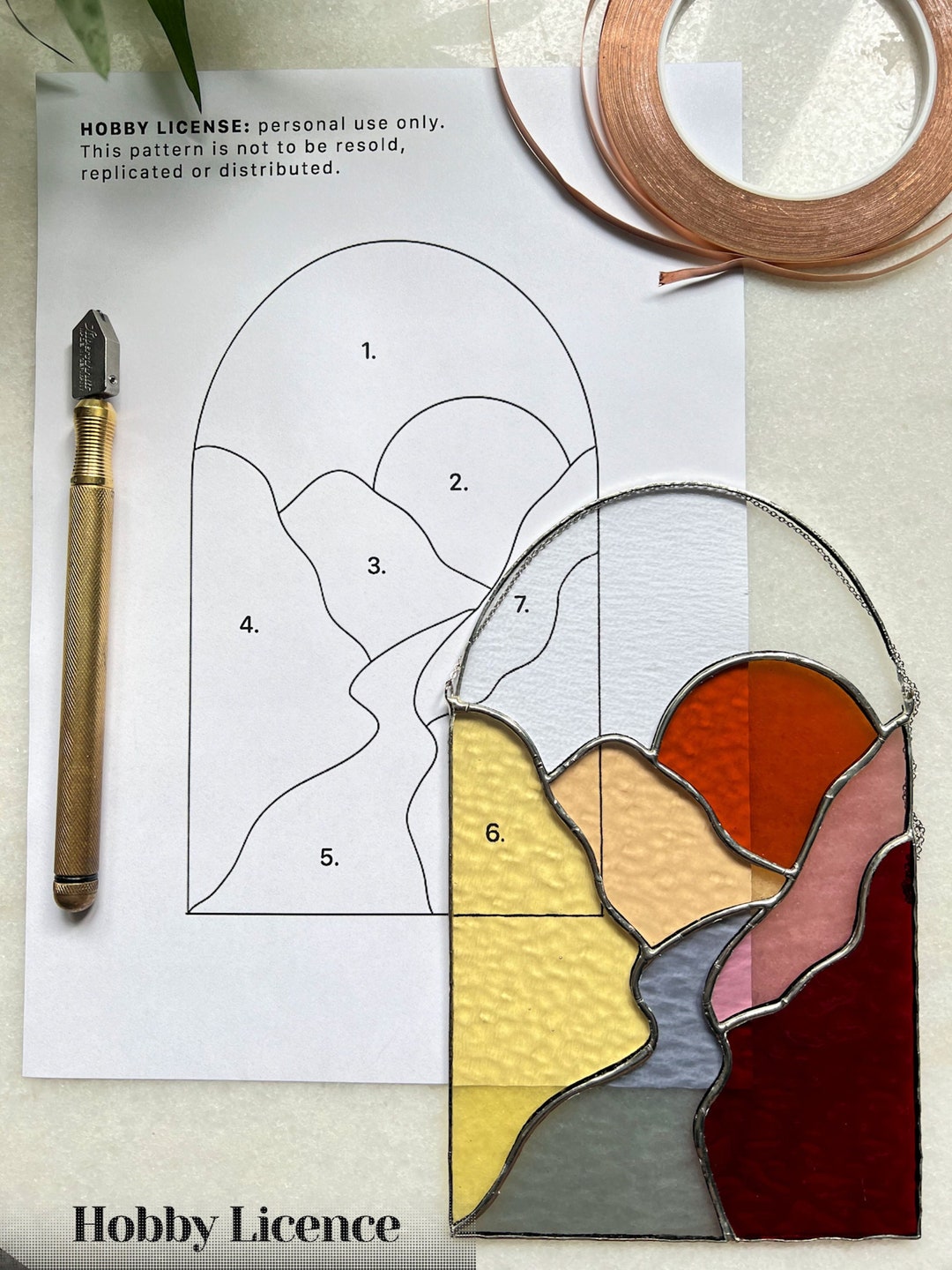 Stained Glass Pattern Suncatcher Pattern Beginner Pattern Digital ...