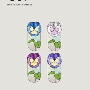 Flower Stained Glass Patterns Violet, Do It Yourself, DIY Stained Glass ...