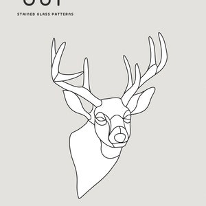 Deer Stained Glass Patterns to Download Stain Glass Pattern PDF Digital ...