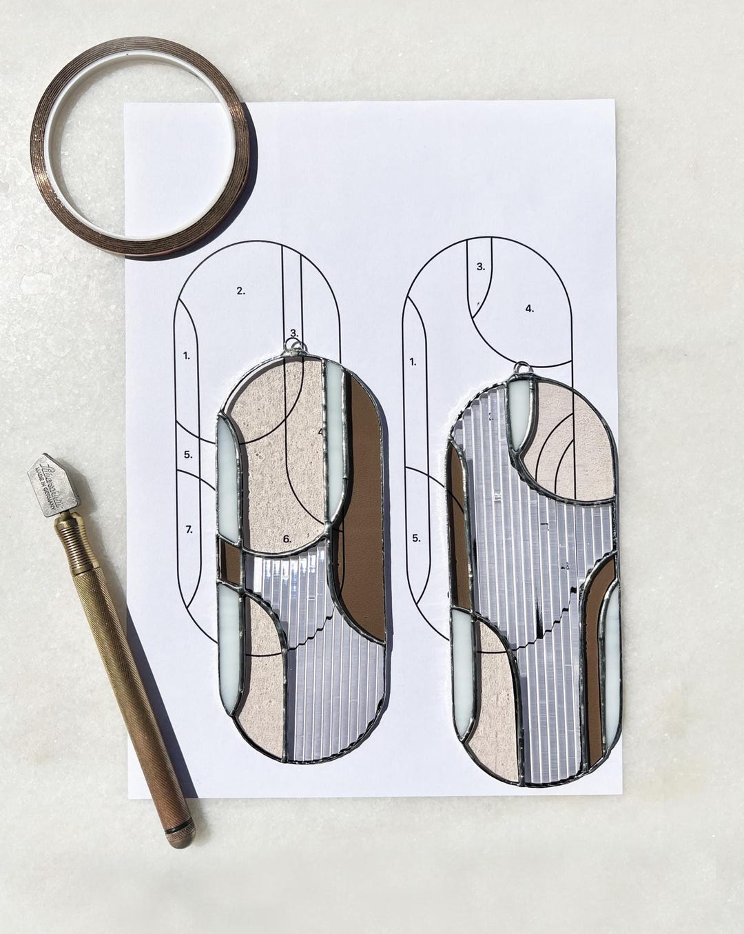 Stained Glass Panels Patterns Art Deco Suncatcher Pattern Beginner ...