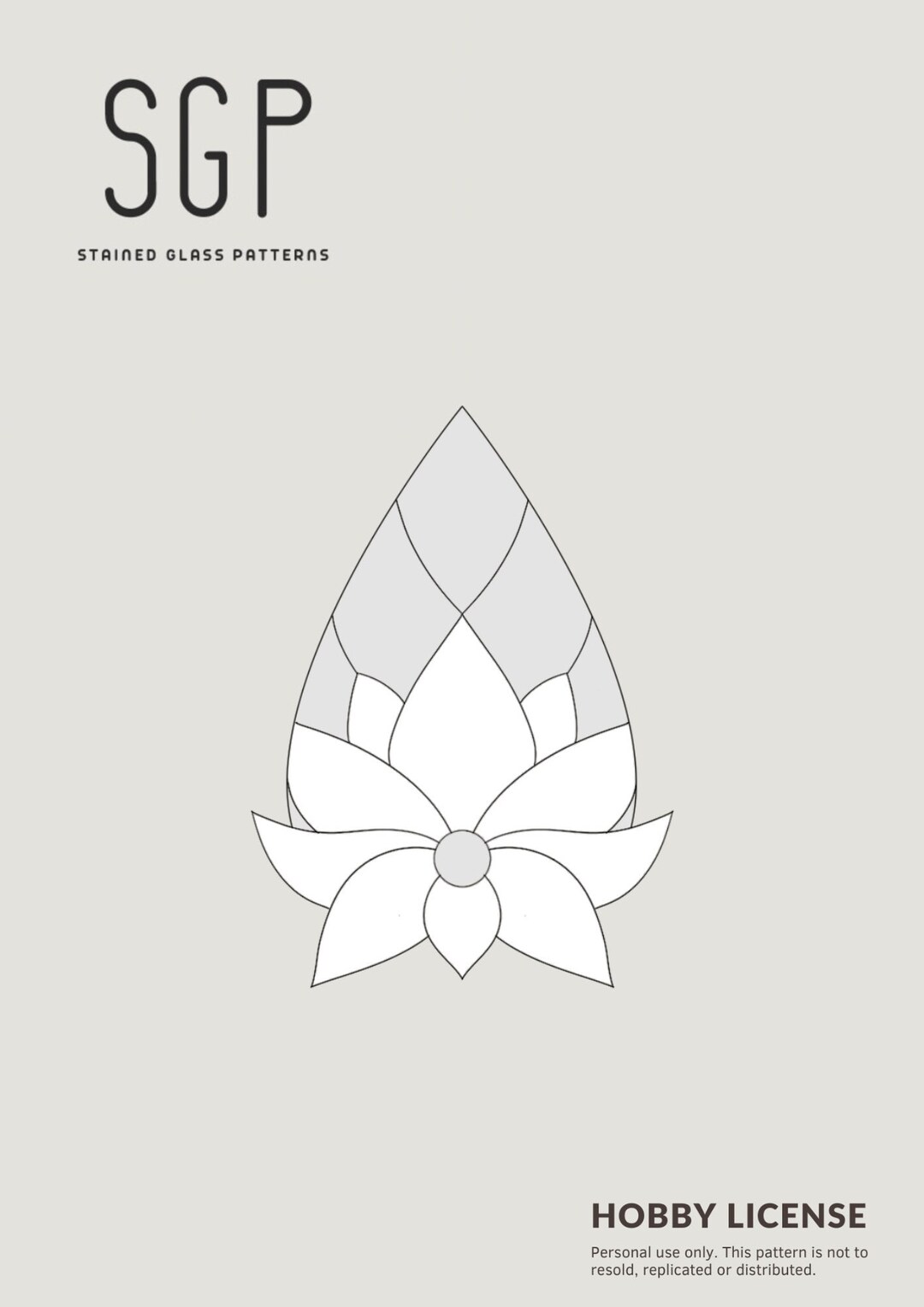 Flower Pattern, Suncatcher Pattern, Stained Glass Pattern, Floral ...