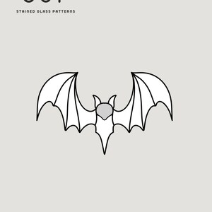 Bat Stained Glass Pattern: Halloween Suncatcher DIY (PDF Pattern) - Etsy