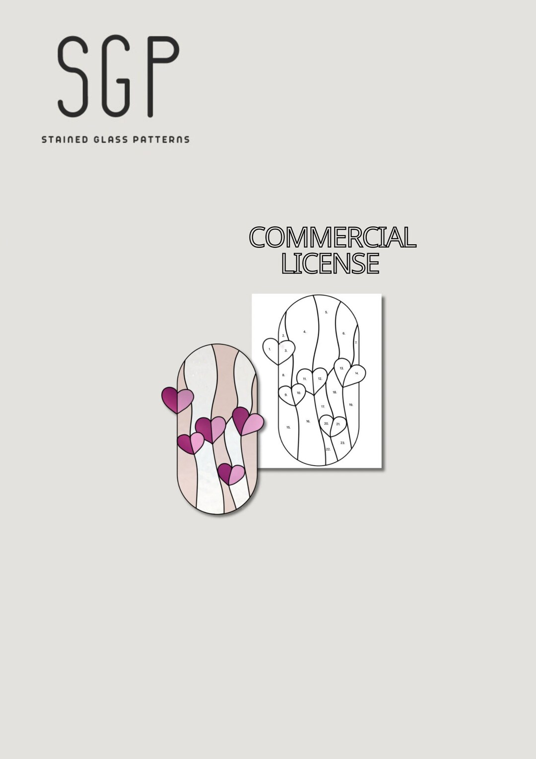 Valentines Day Stained Glass Pattern Heart, DIY Suncatcher, DIY Stained ...