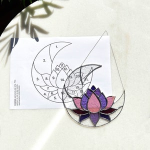 Stained Glass Pattern Flower Beginner Pattern DIY Stained Glass PDF Pattern Digital Download ...