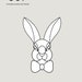 Rabbit Stained Glass Pattern Beginner Pattern Downloadable Pattern ...