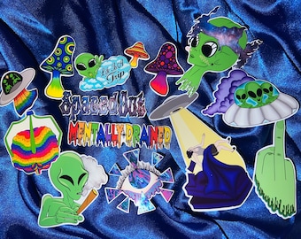Psychedelic Trippy Sticker Pack - Etsy