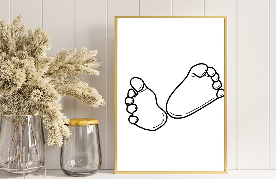 Baby Line Art Baby Line Drawing Line Art Line Drawing Nursery Decor ...