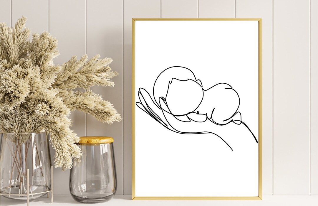 Baby Line Art Baby Line Drawing Line Art Line Drawing Nursery Decor ...