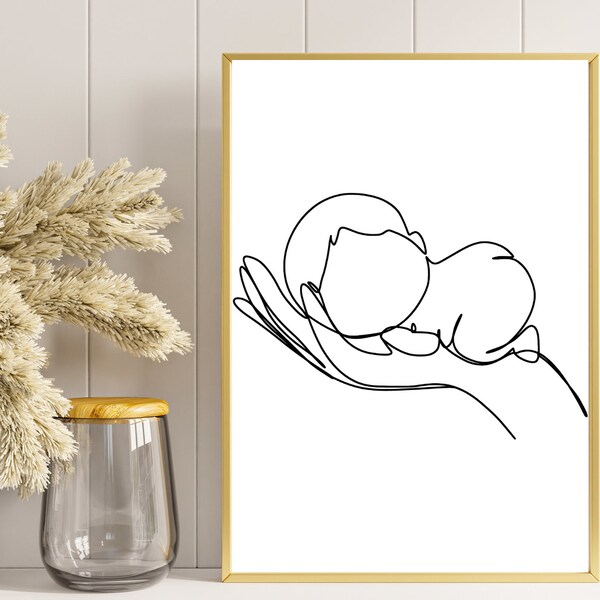 Baby Line Drawing - Etsy