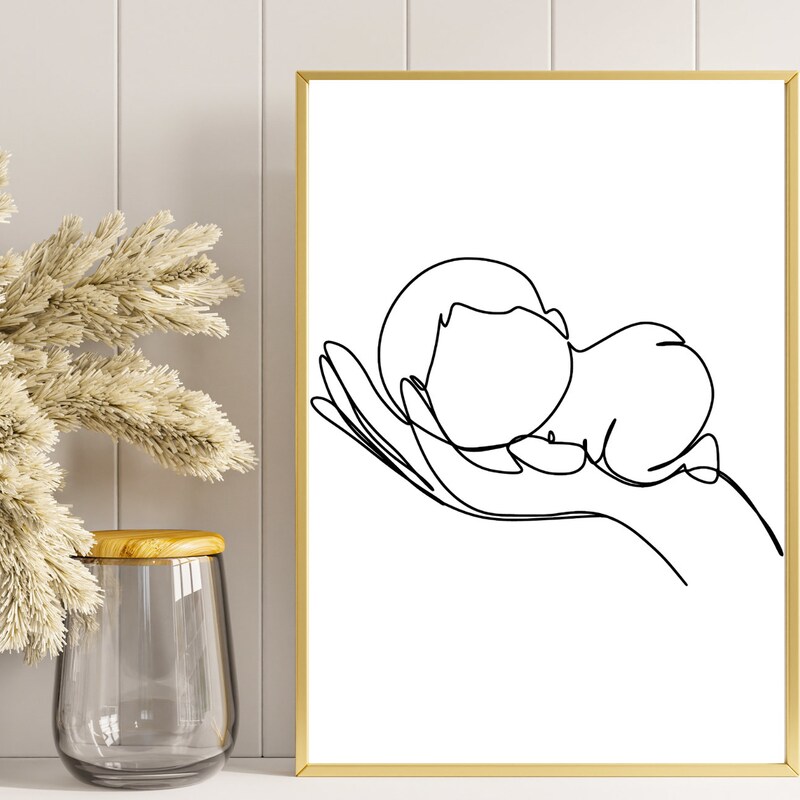 Baby Line Drawing - Etsy