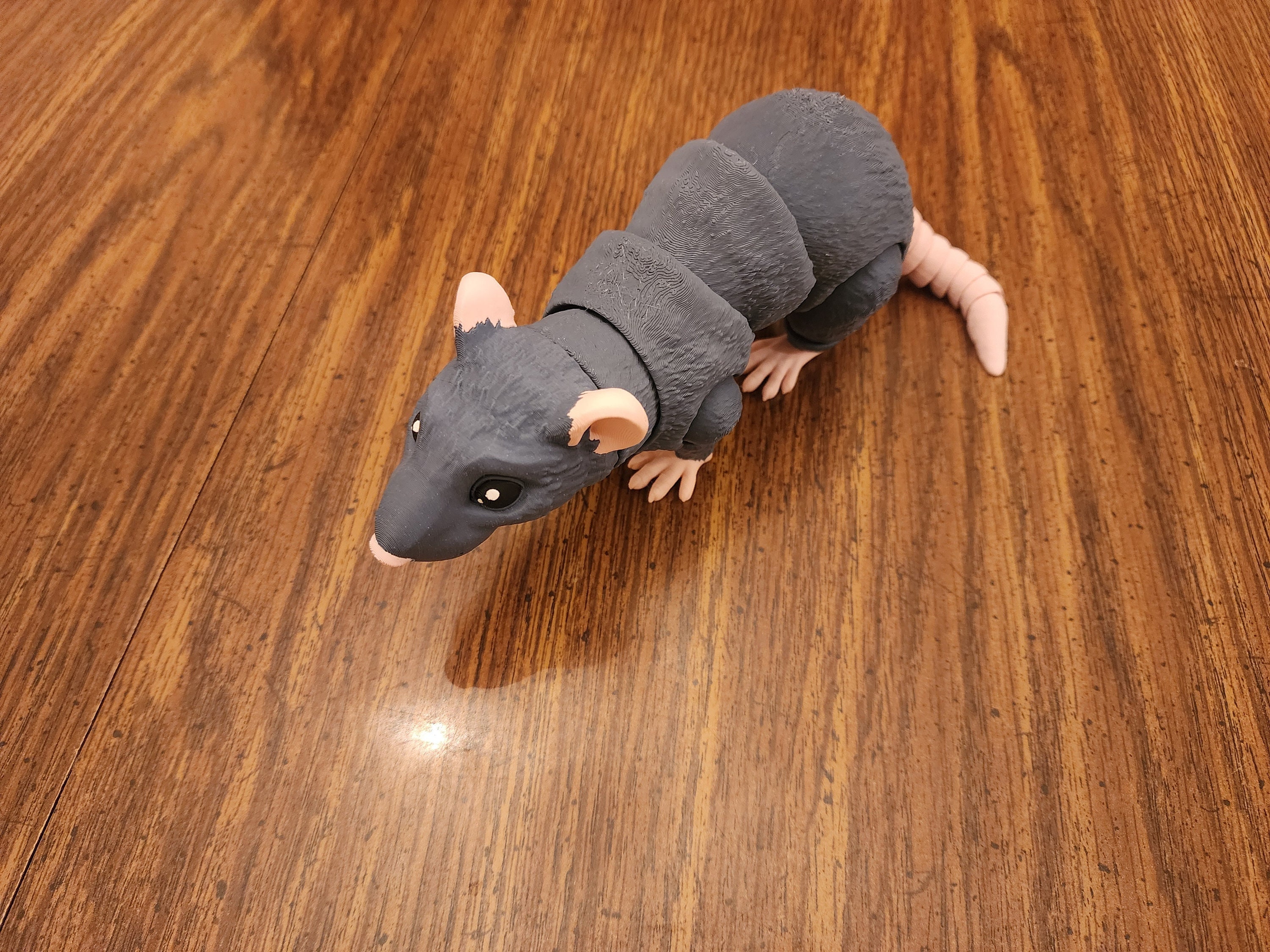 Cute Articulated Rat Rodent 3D Printed Wildlife Fidget Flexible Sensory ...