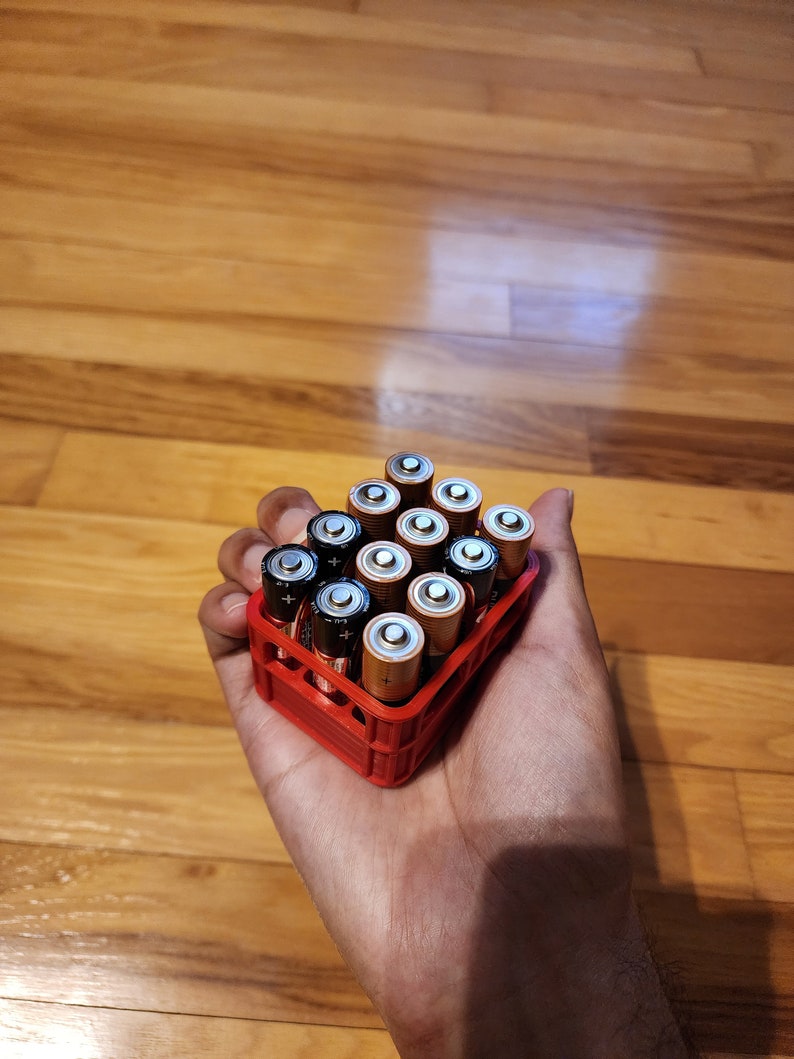 Battery Holder Crate (low Top Version) | AA | AAA | Battery Case | 3D ...