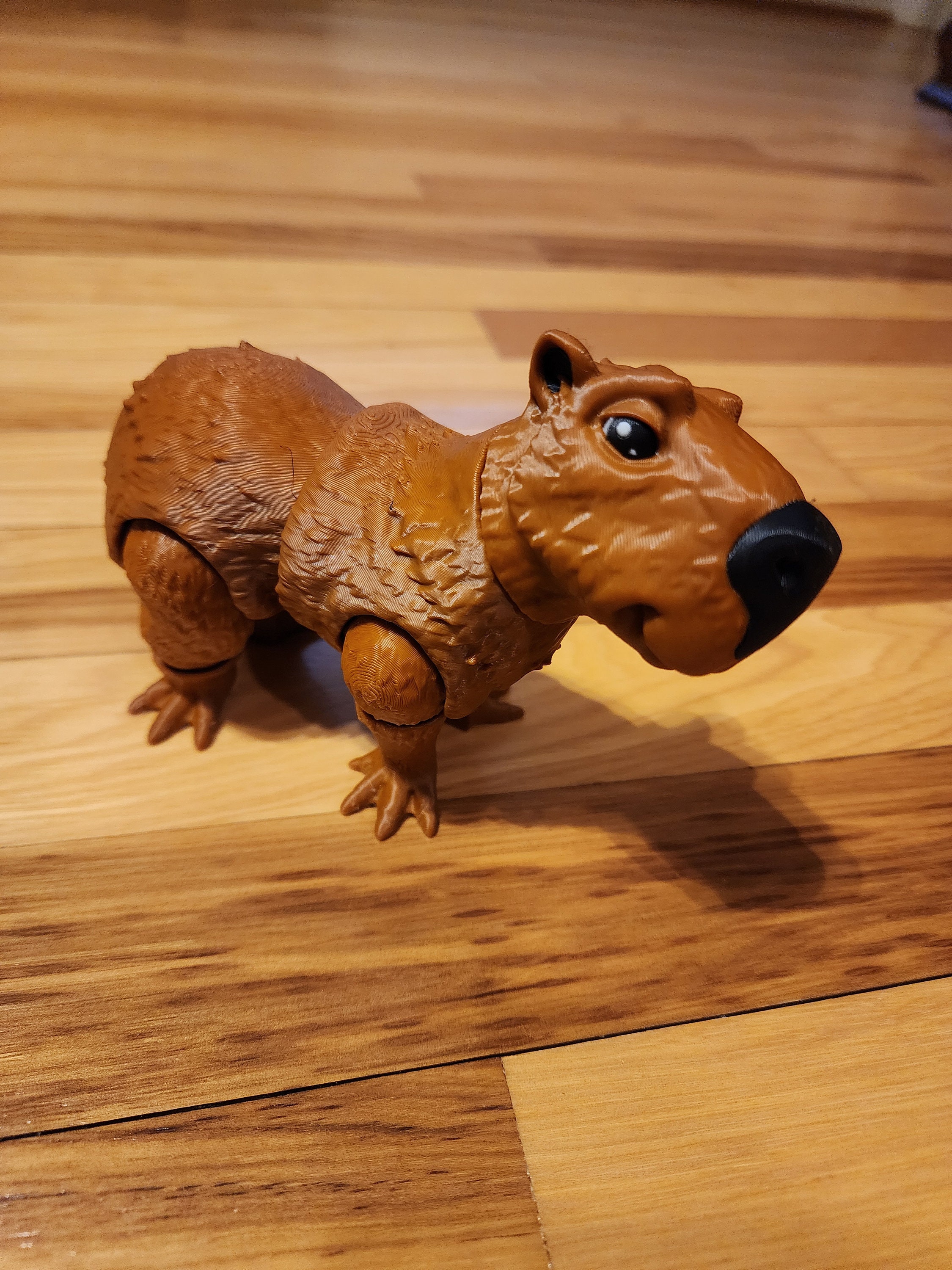 Happy Articulated Capybara Cute 3D Printed Wildlife Fidget Flexible ...