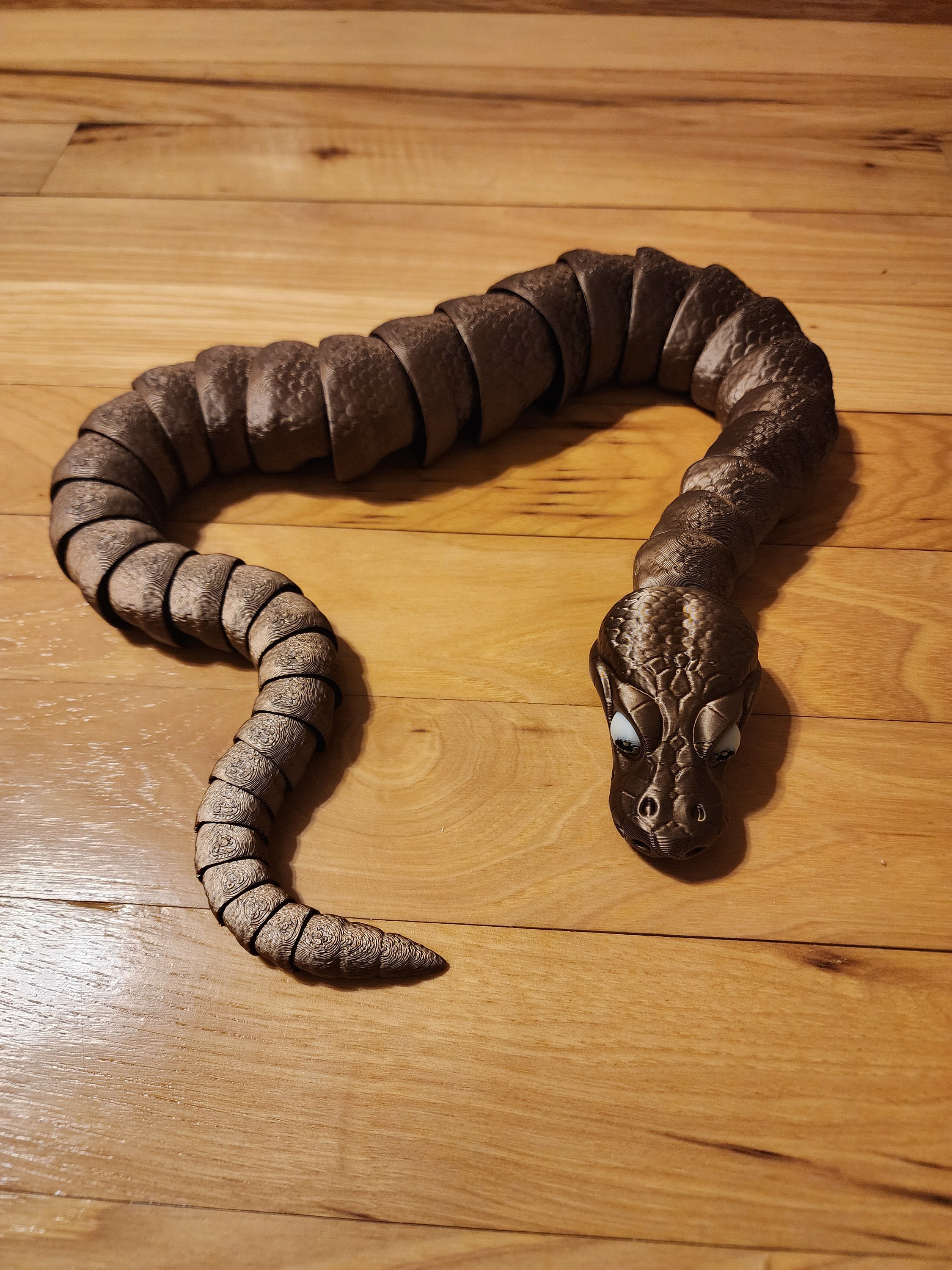 Cute Articulated Ball Python Snake Fidget Flexible Sensory Detailed Pet ...