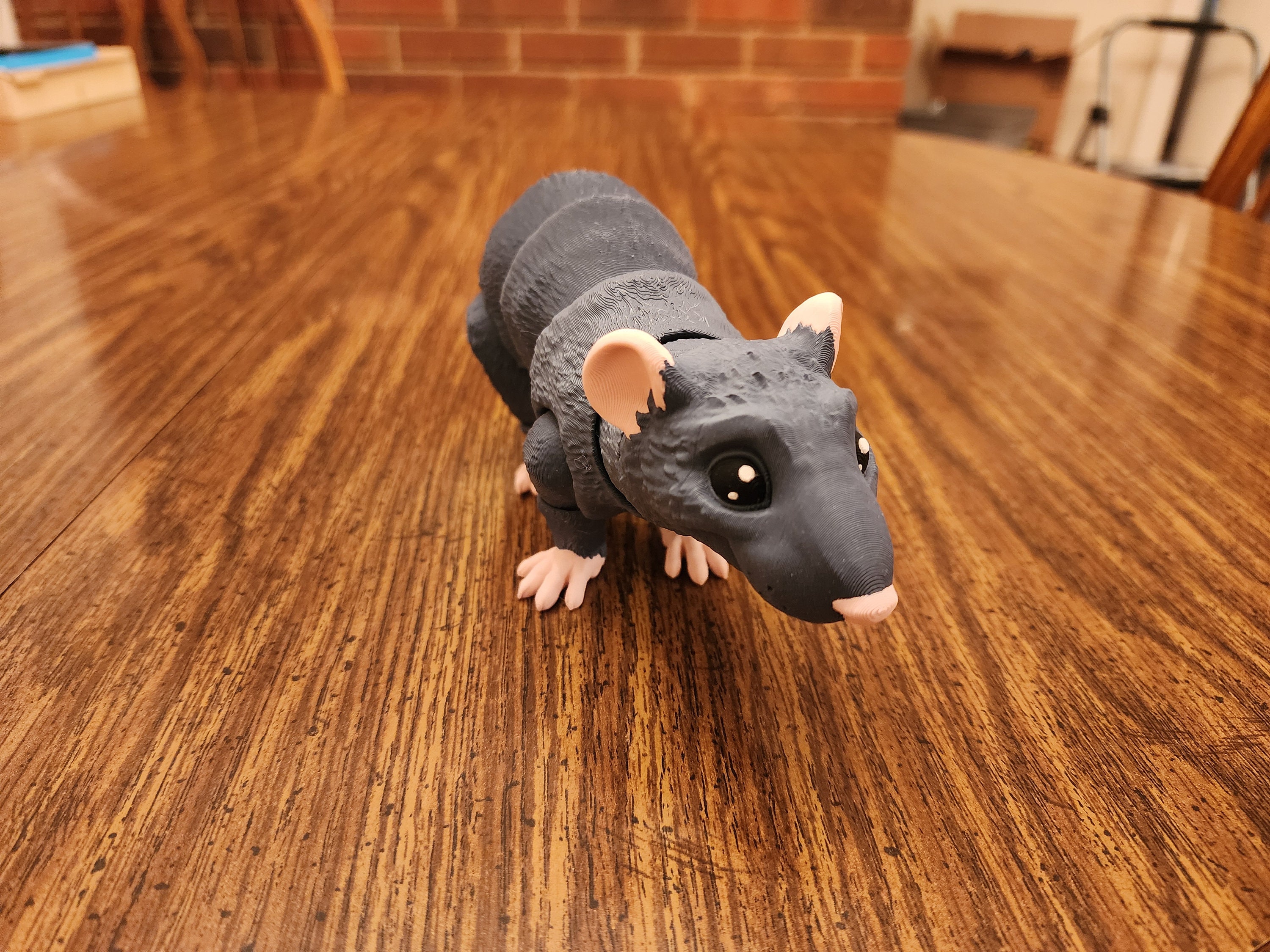 Cute Articulated Rat Rodent 3D Printed Wildlife Fidget Flexible Sensory ...