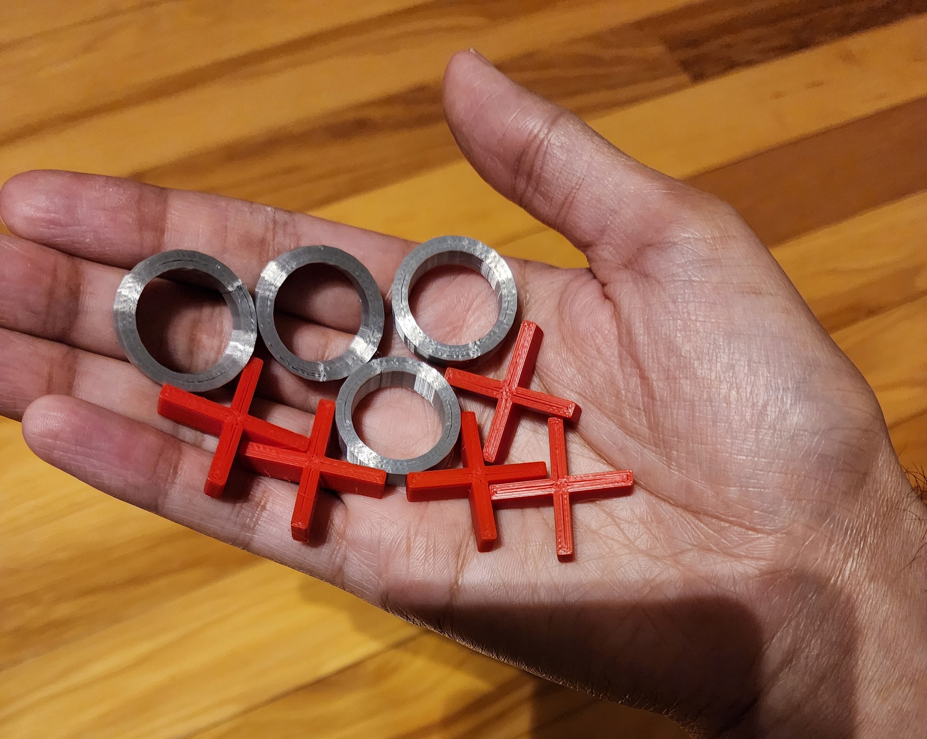 Mini Tic Tac Toe Board With Pieces Portable 3D Printed Game Boardgame ...