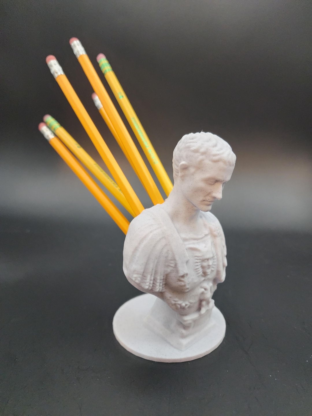 Julius Caesar Pencil Holder History Roman Politics School Desk Pen Humor Dark Office Teacher 3D ...