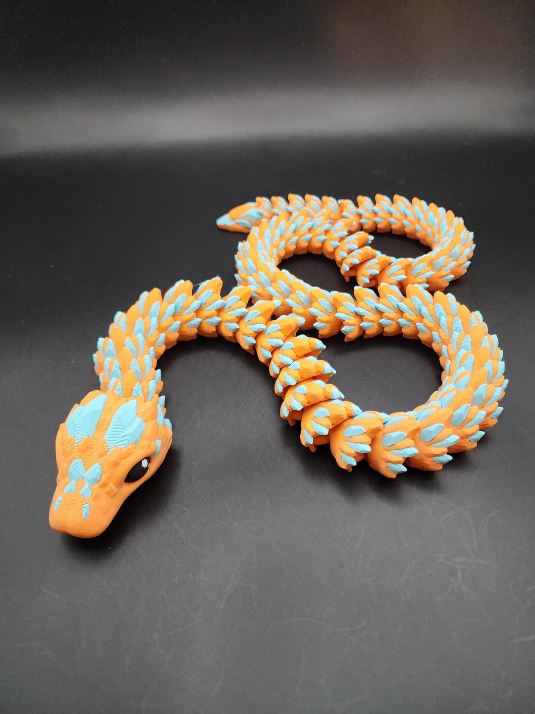 Crystal Snake | Reptile | Long | Figurine | 3D Printed | Fidget Sensory ...