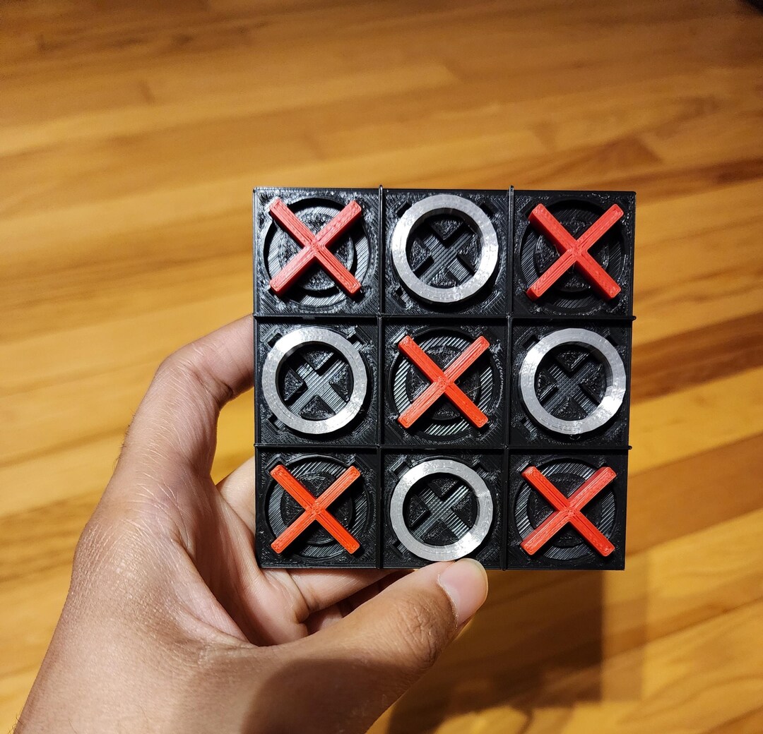 Mini Tic Tac Toe Board With Pieces | Portable | 3D Printed | Game ...