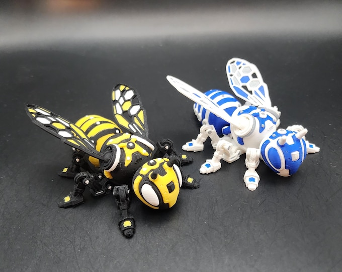 3d Printed *SURPRISE* Bees With Hive Articulated Flexi Fidget Layers in ...