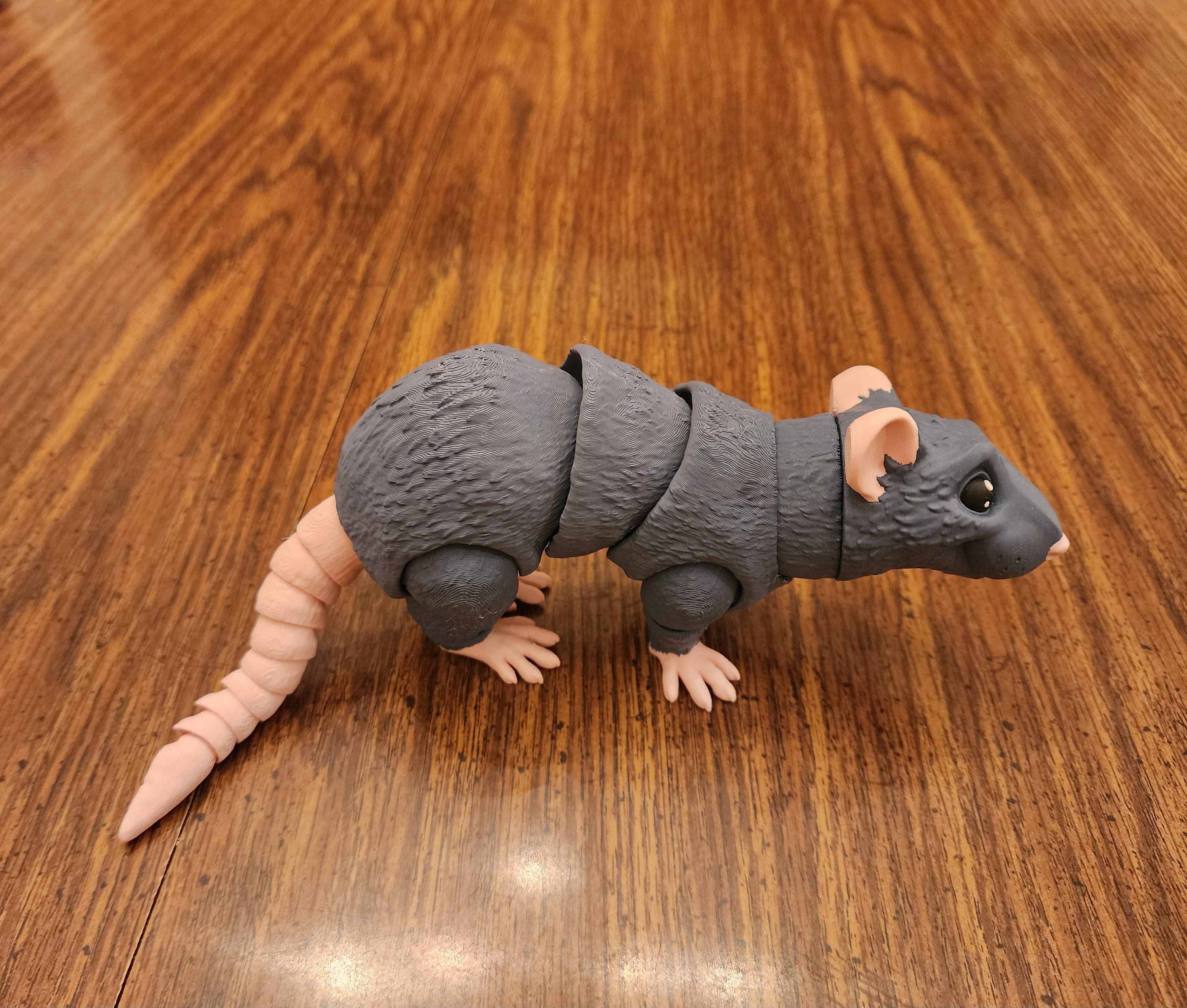 Cute Articulated Rat Rodent 3D Printed Wildlife Fidget Flexible Sensory ...