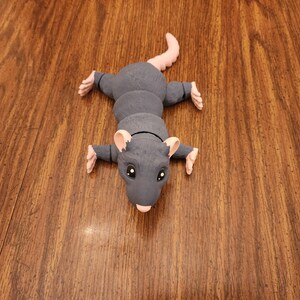 Cute Articulated Rat Rodent 3D Printed Wildlife Fidget Flexible Sensory ...