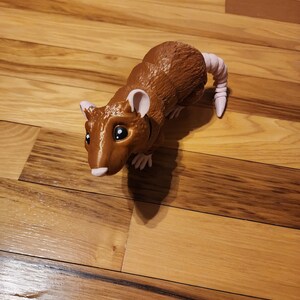 Cute Articulated Rat Rodent 3D Printed Wildlife Fidget Flexible Sensory ...
