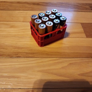 Battery Holder Crate low Top Version AA AAA Battery Case 3D Printed ...