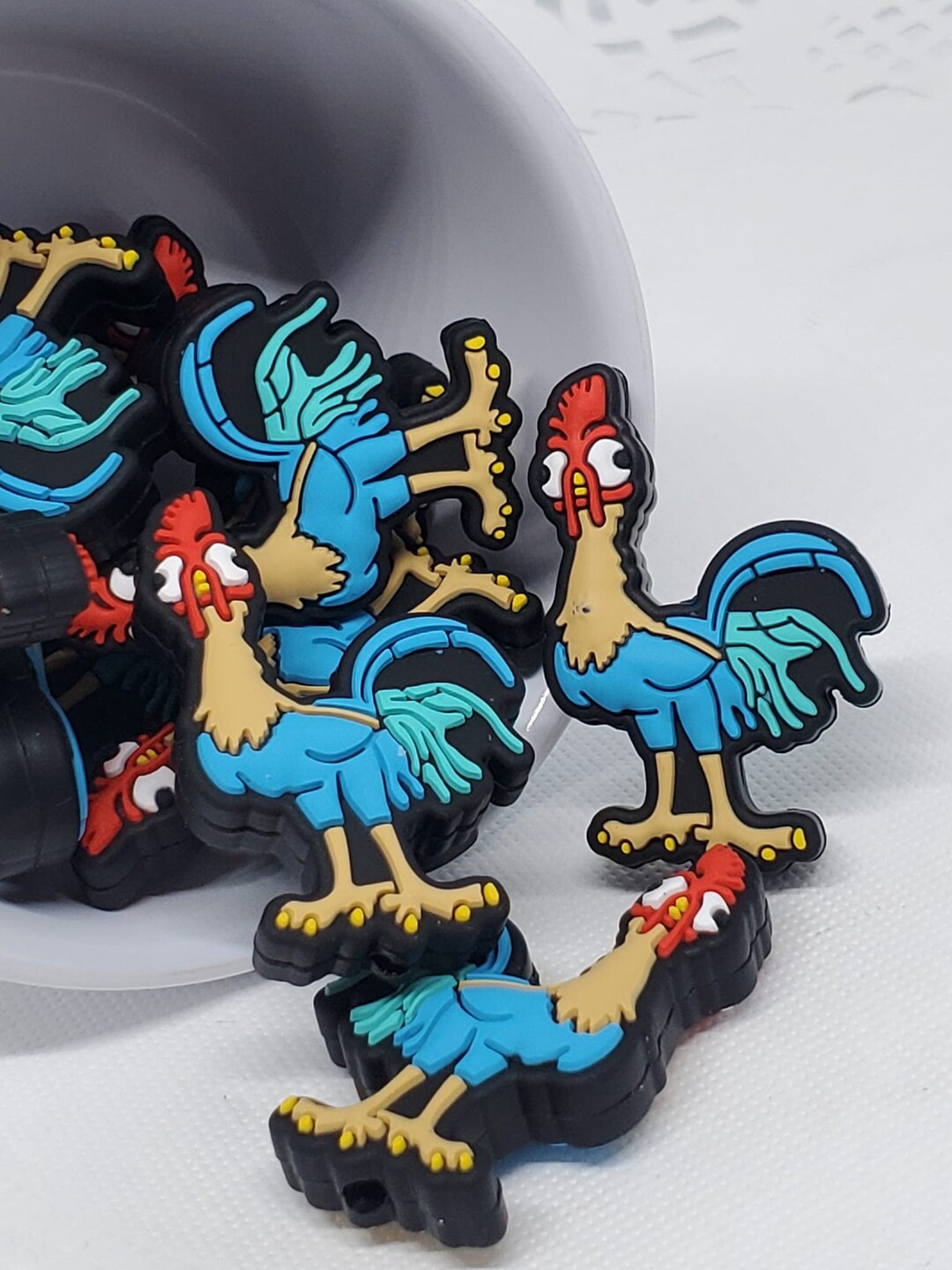 Rooster Focal Bead/silicone Bead/cow Bead - Etsy