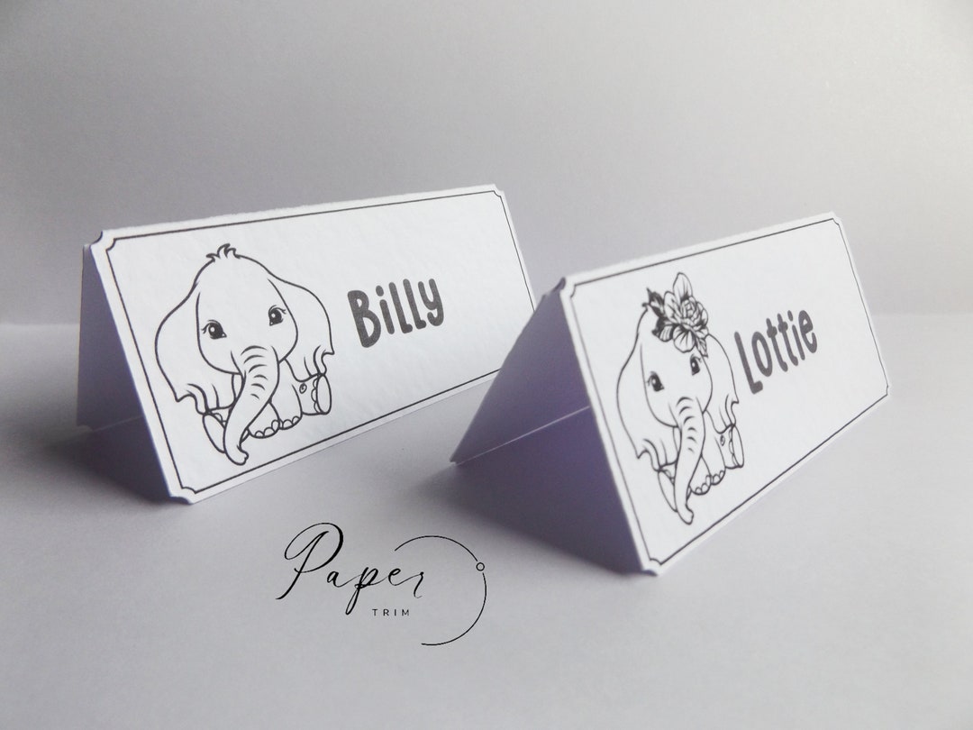 Children Place Cards, Place Cards, Party Place Cards, Place Settings ...