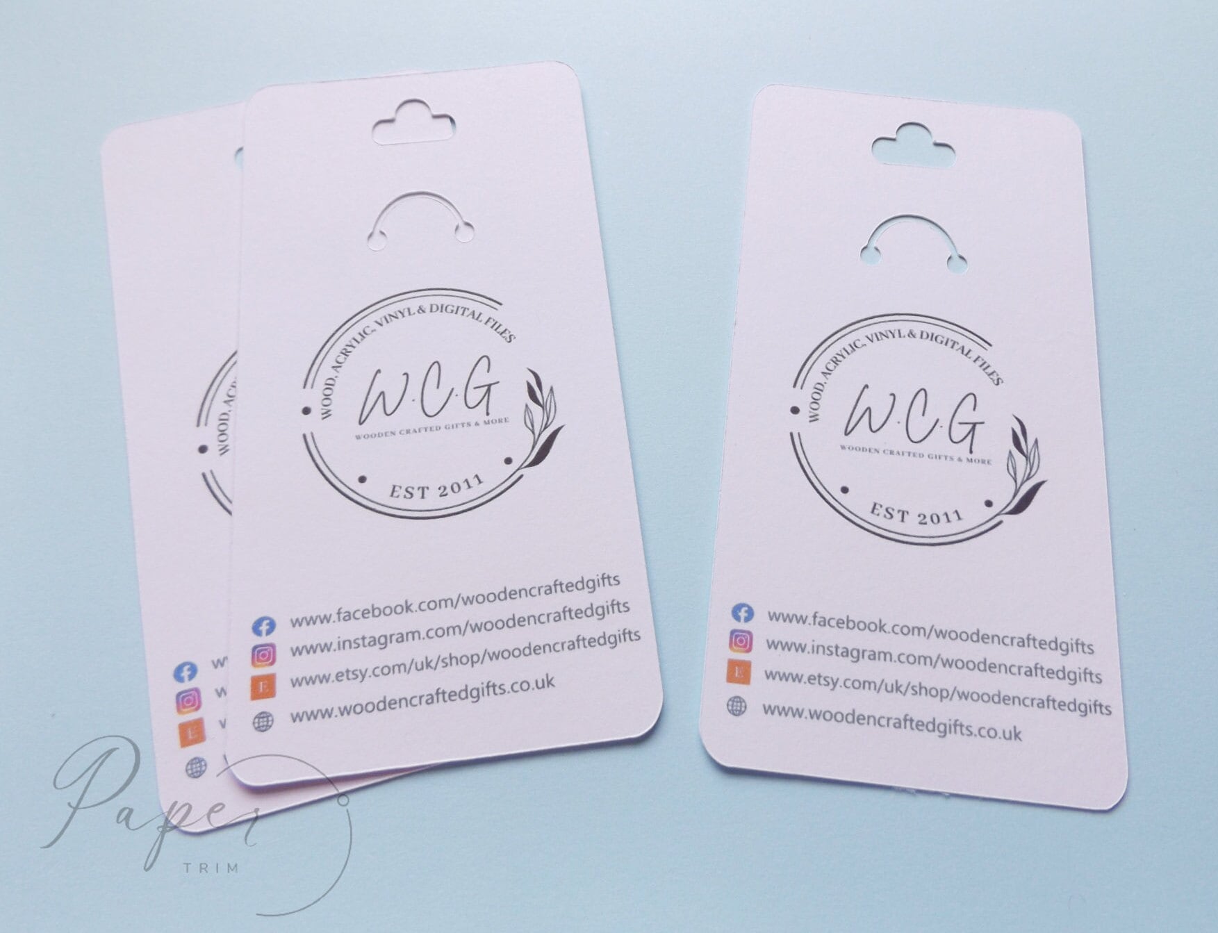 Personalised Logo Keyring Display Cards, Backing Cards, Hanging Cards ...