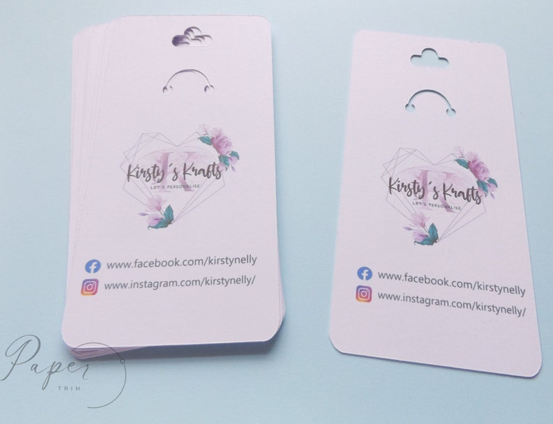Personalised Logo Keyring Display Cards, Backing Cards, Hanging Cards ...