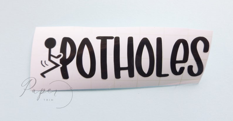 Stickman Decal Stickman Potholes Funny Bumper Sticker Vinyl - Etsy