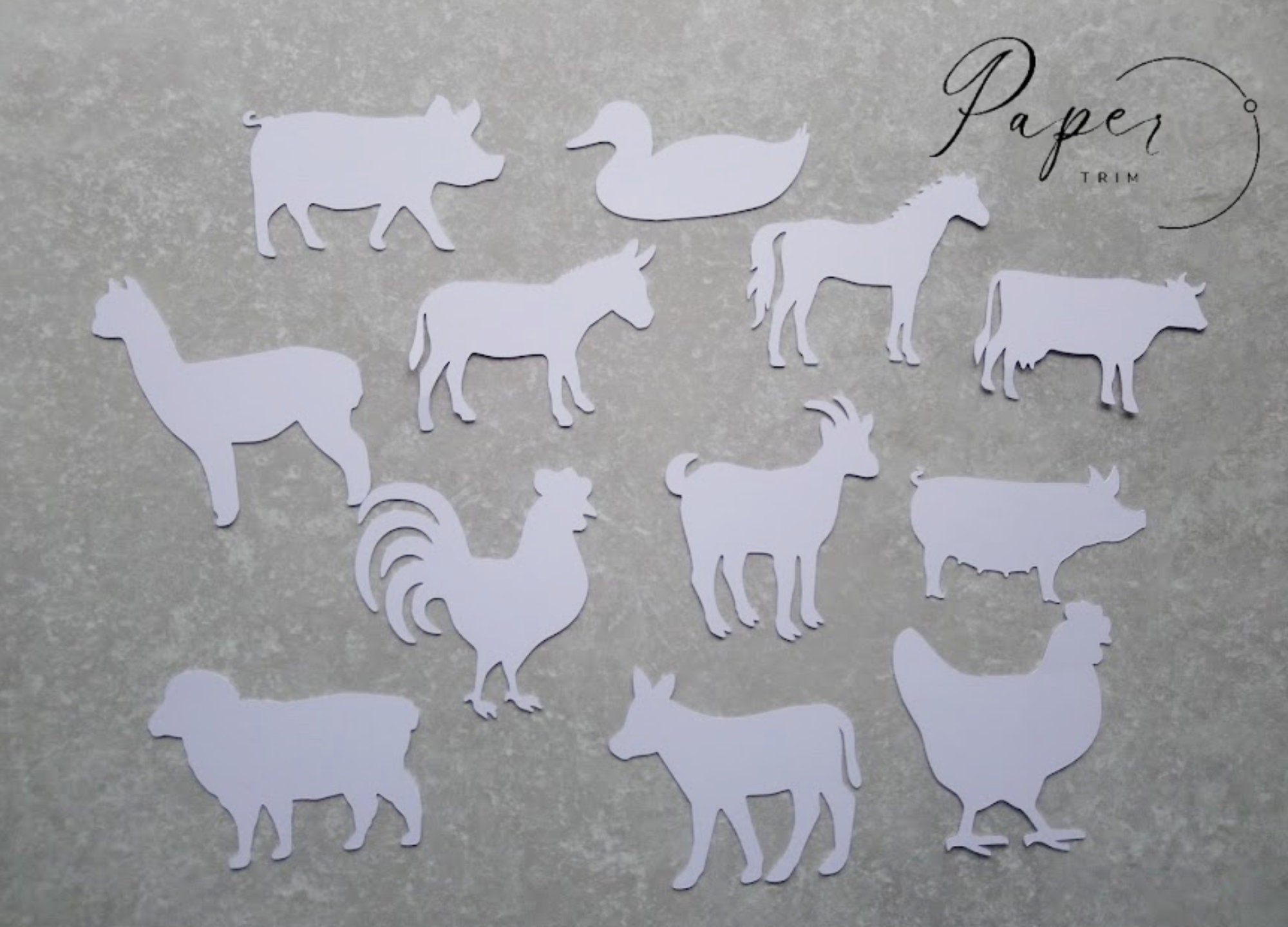 Die Cut Farm Animals Embellishmentsscrapbooking Card - Etsy