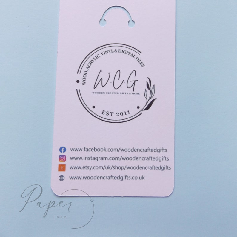 Personalised Logo Keyring Display Cards, Backing Cards, Hanging Cards ...