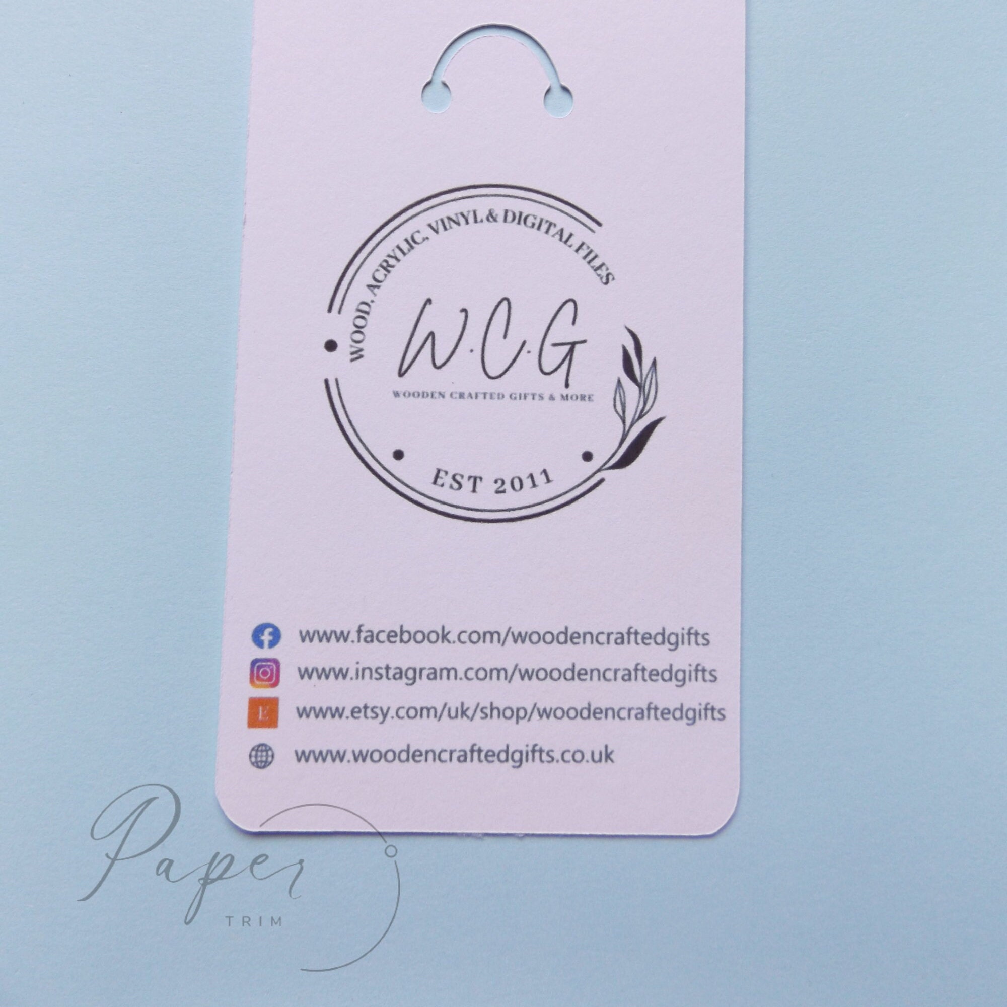 Personalised Logo Keyring Display Cards, Backing Cards, Hanging Cards ...
