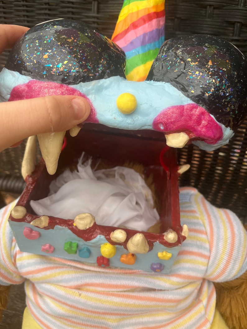 Golly the Giant Box Bear, Backpack Through Mouth. - Etsy