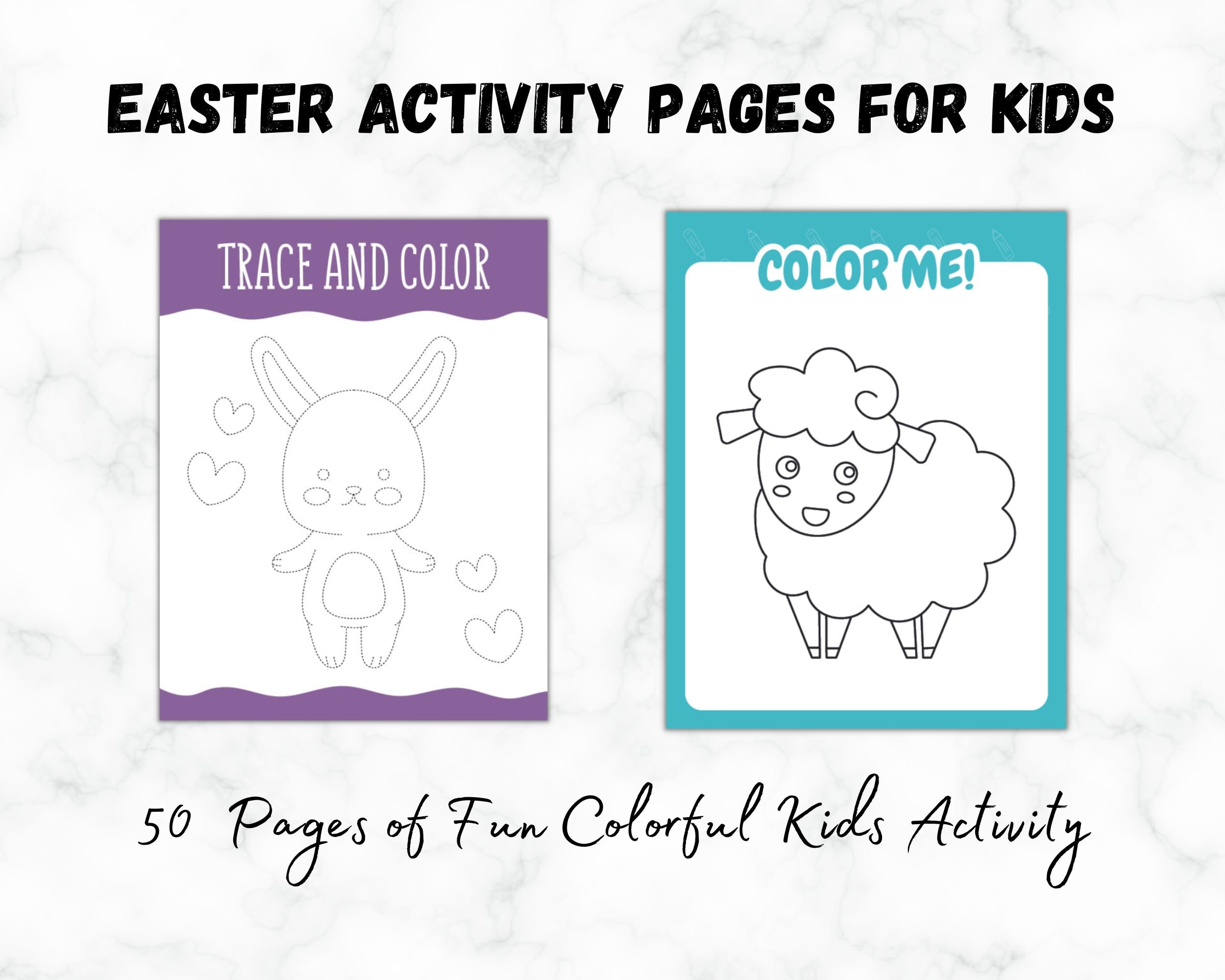 Easter Activity Pages for Kids Pencil Control Handwriting Practice ...