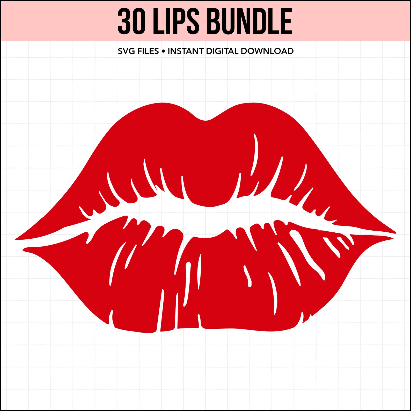 Red Lips SVG Bundle: Kiss Design Collection (digital Download) - Etsy