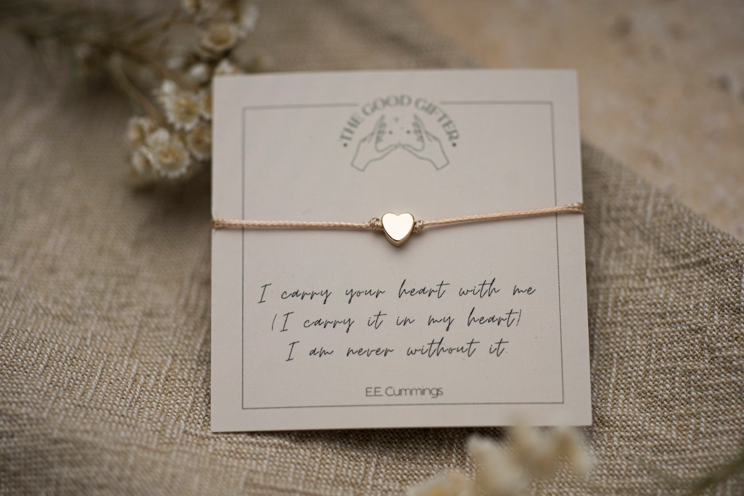 18K Gold Plated Heart Memorial Bracelet to Remember Loved One ...